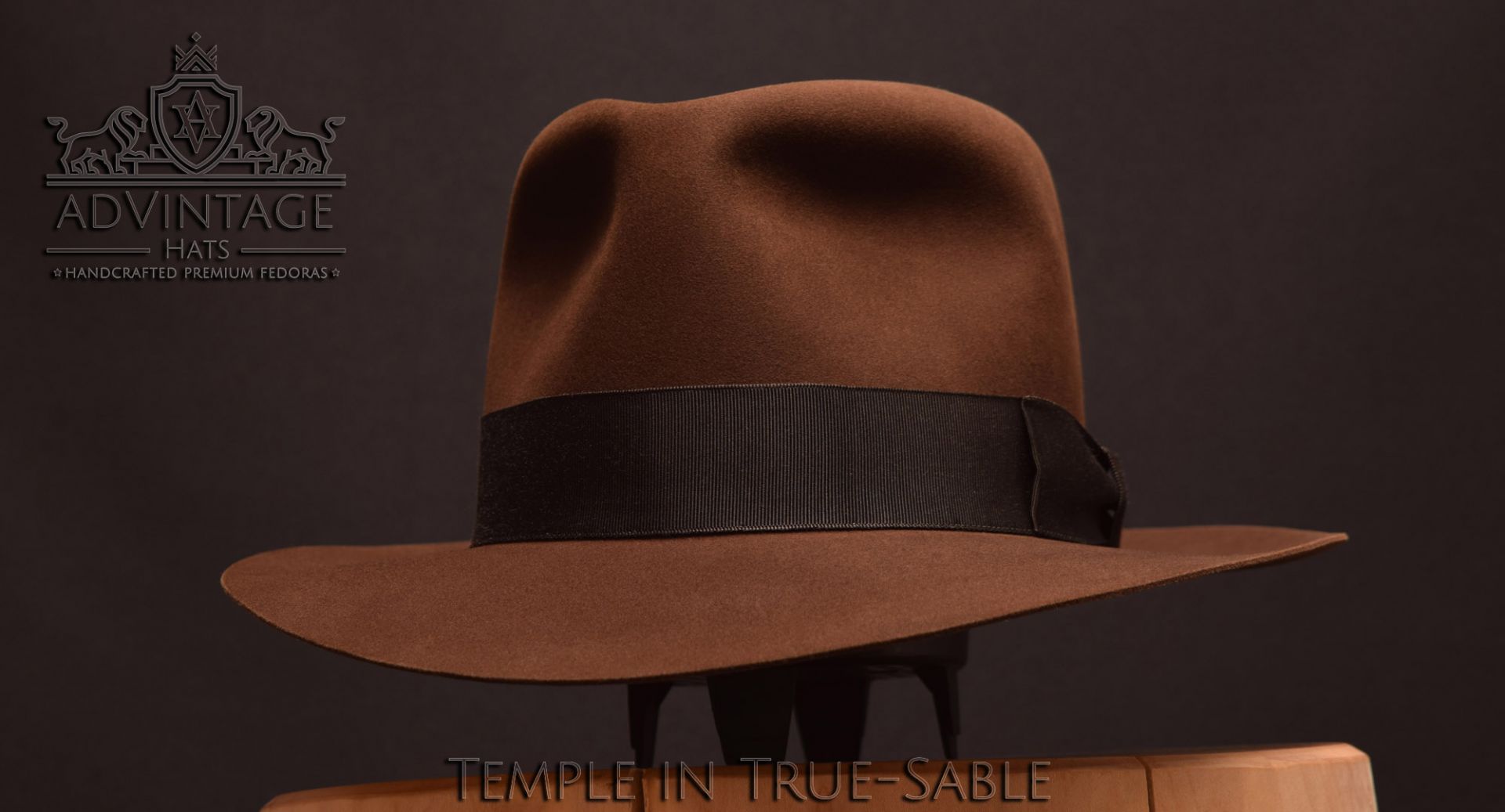 Temple Fedora hat by adVintage Fedora